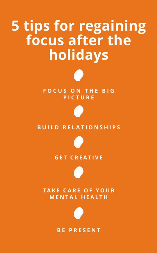 5 tips for regaining focus at work after the holidays